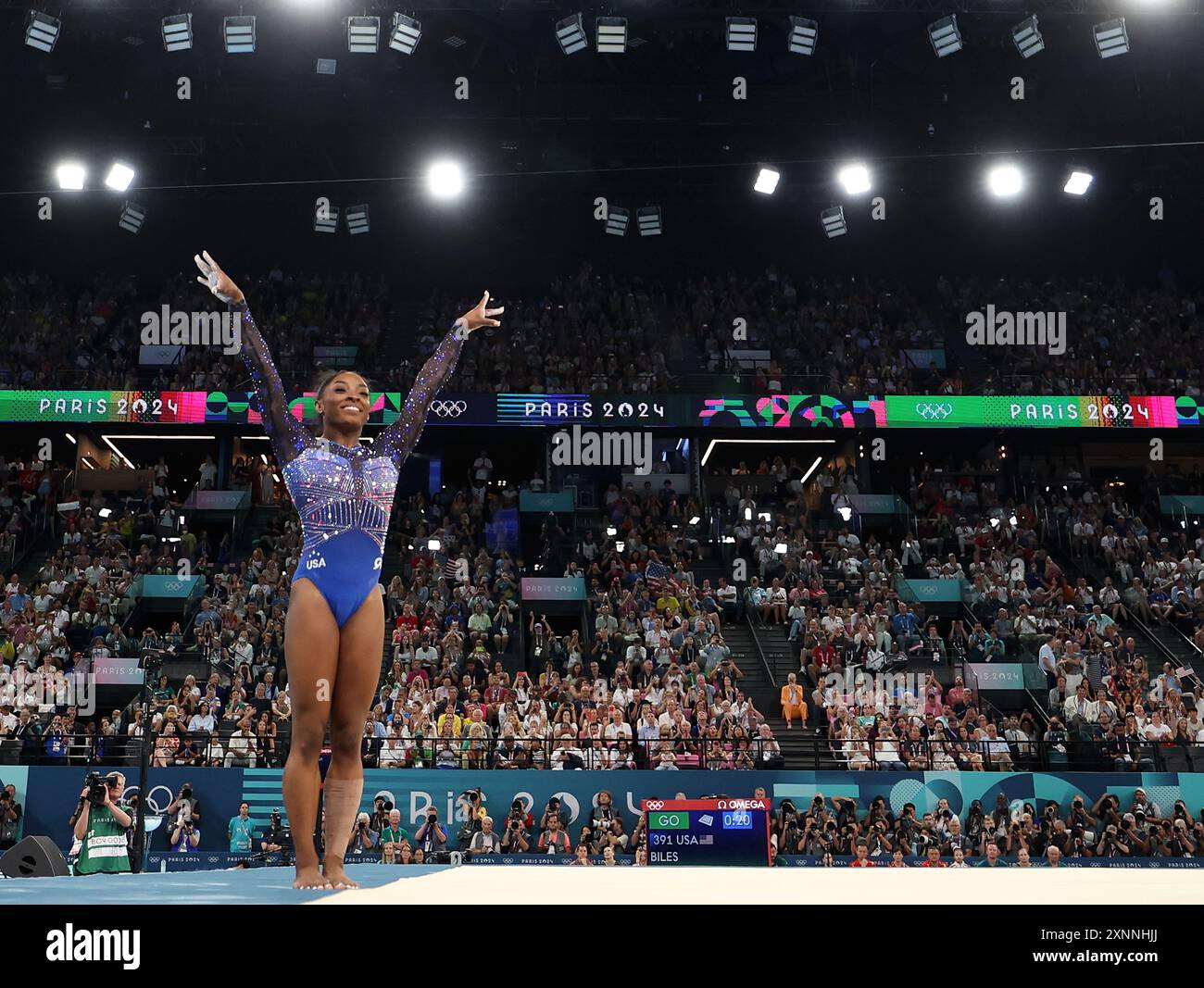 Paris, France. 1st Aug, 2024. Simone Biles of the United States ...