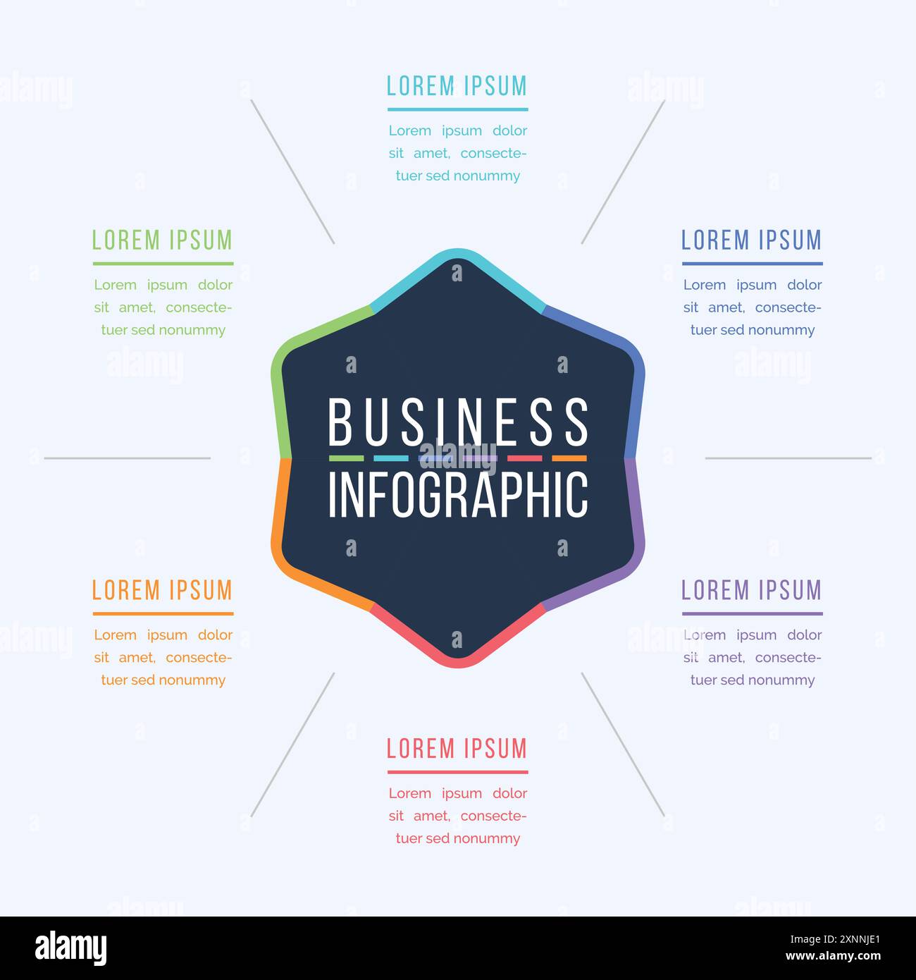 Infographic circle design 6 Steps, objects, elements or options ...