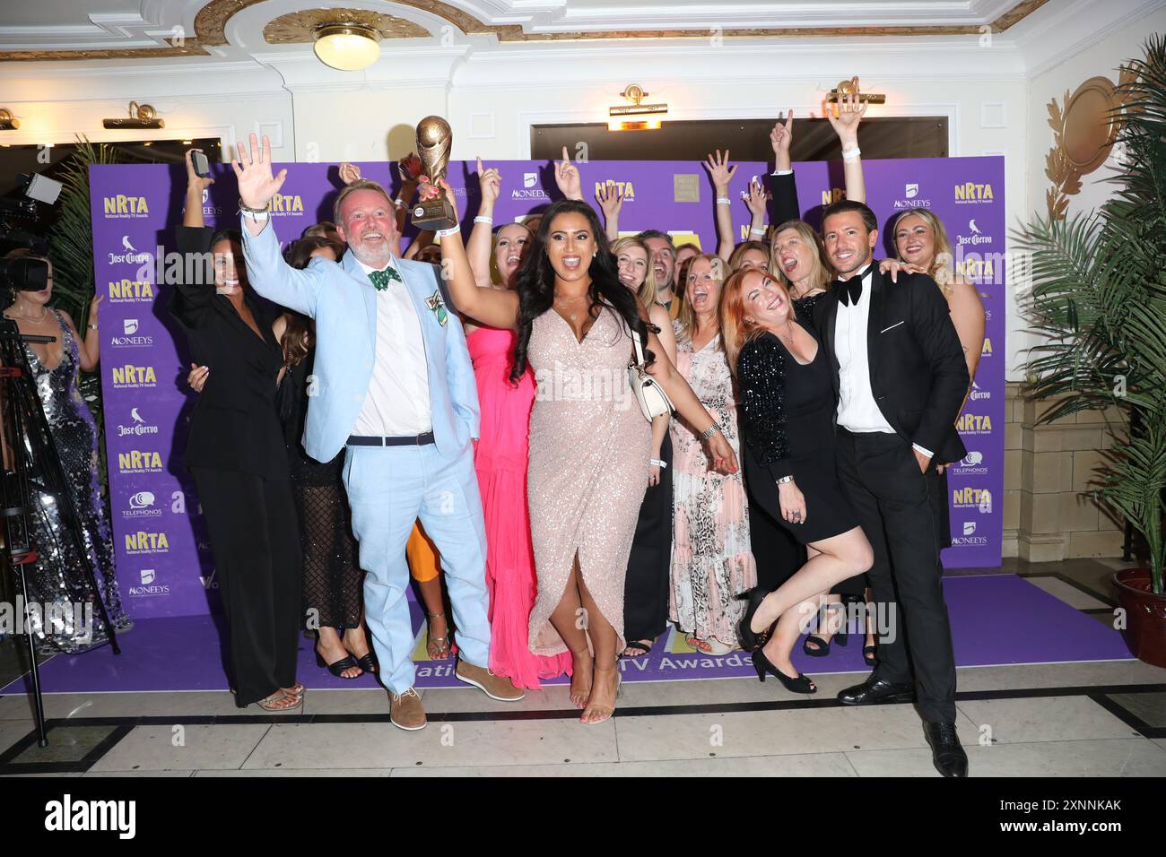 Winners at the National Reality TV Awards at Porchester Hall in London ...