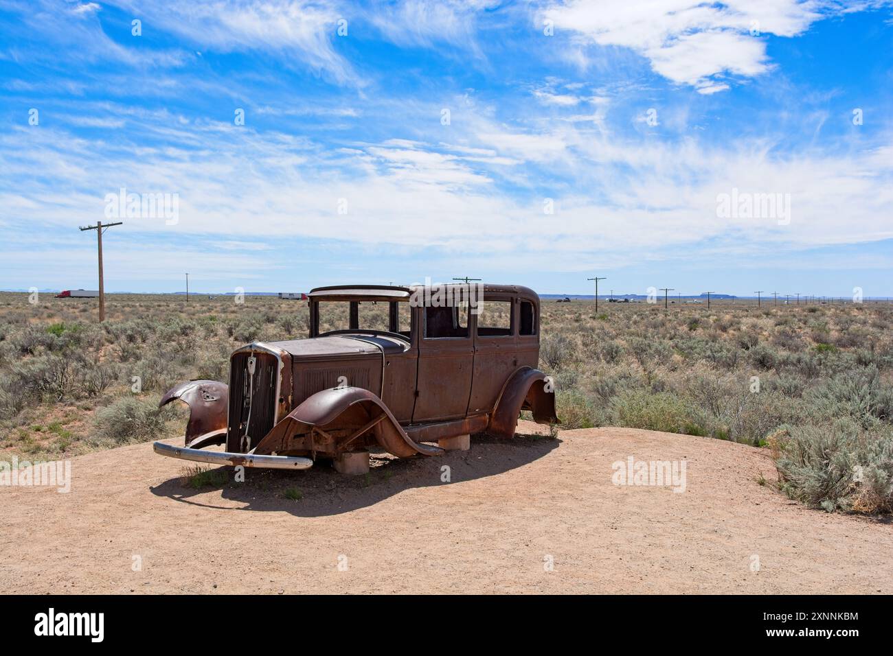 1932 Studebaker ruins as monument to historic Route 66 alignment ...