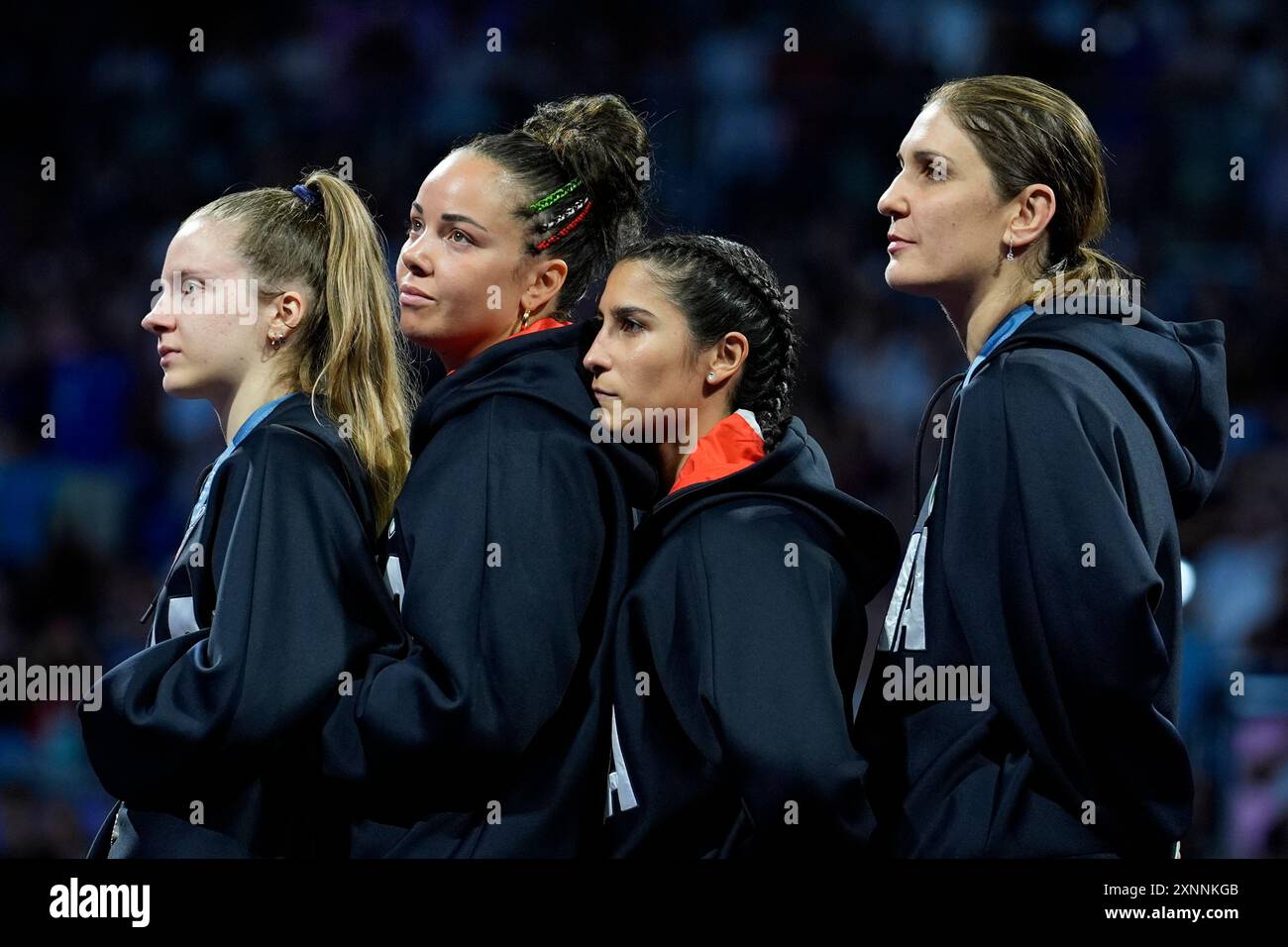 Italy's fencers Arianna Errigo, Martina Favaretto, Alice Volpi and ...