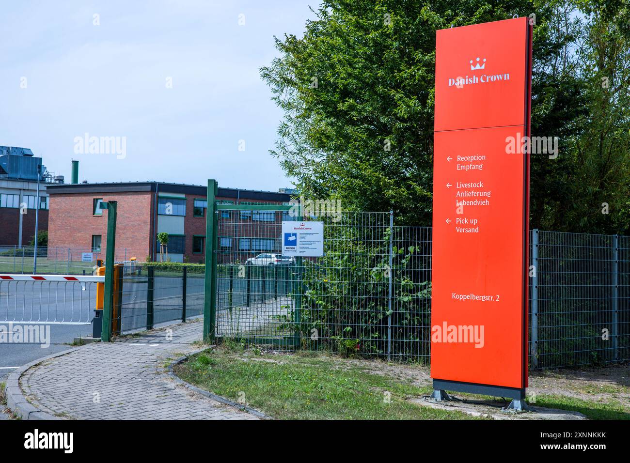 Teterow, Germany. 31st July, 2024. The entrance to the Danish Crown ...