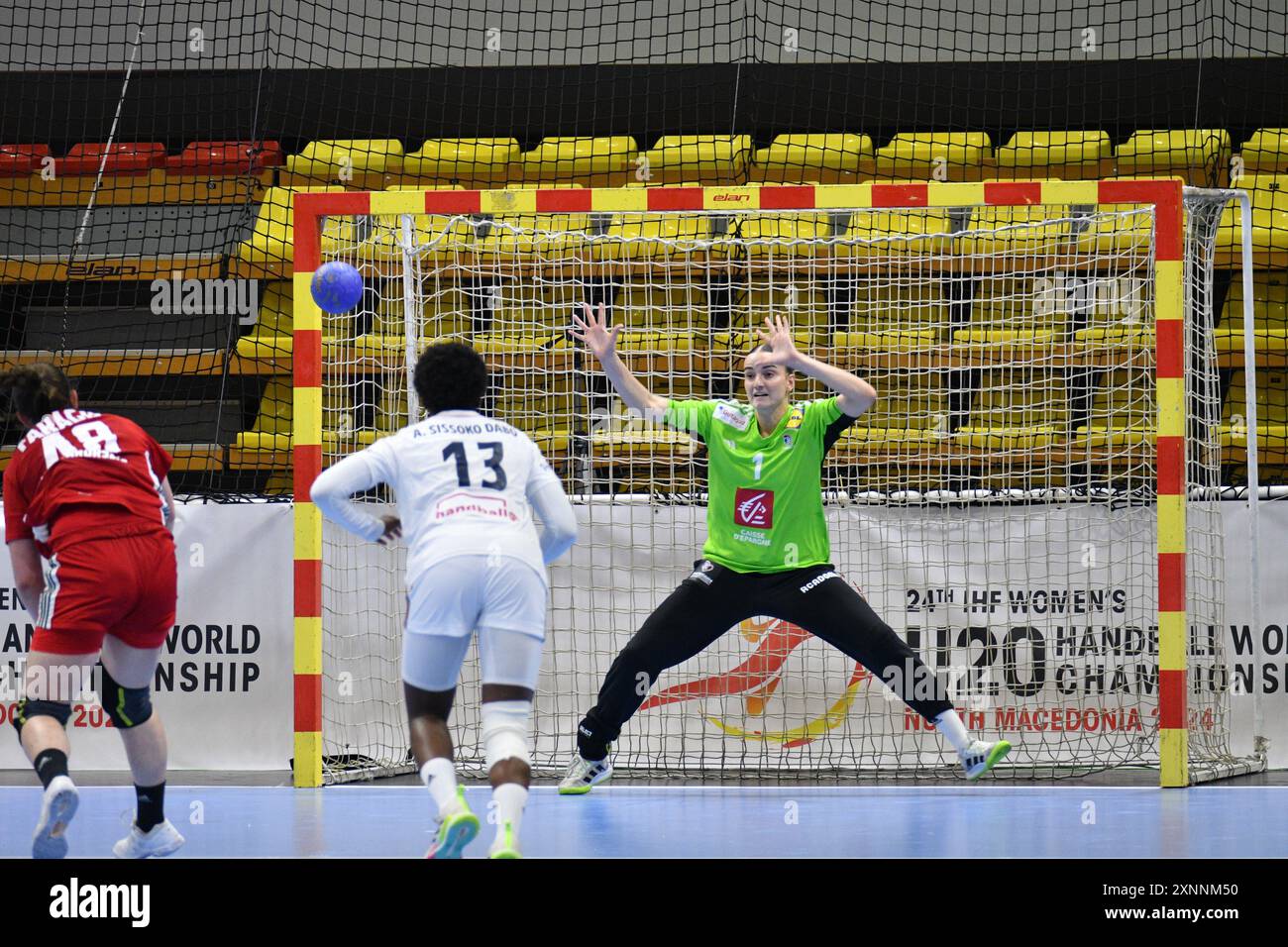 Skopje, Macedonia-7 30 2024. Final match between France and Hungary. France won their title. The ...