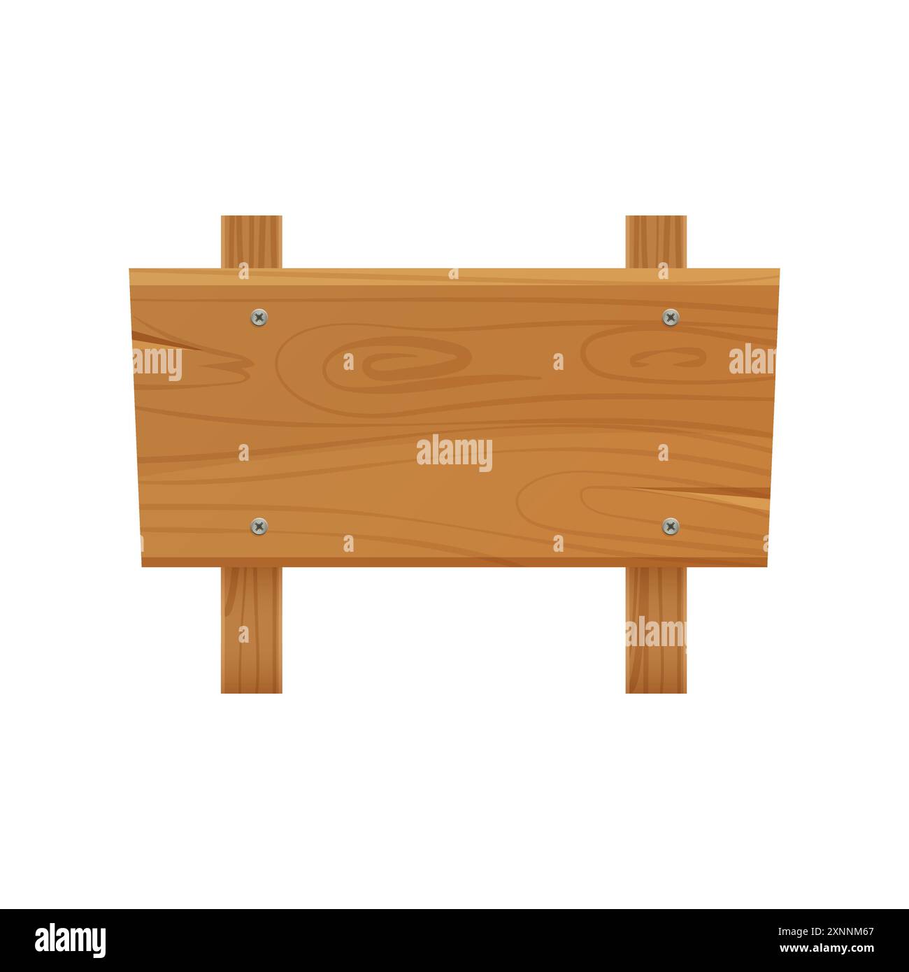 3D wooden sign with board for saloon signage, fence section vector ...