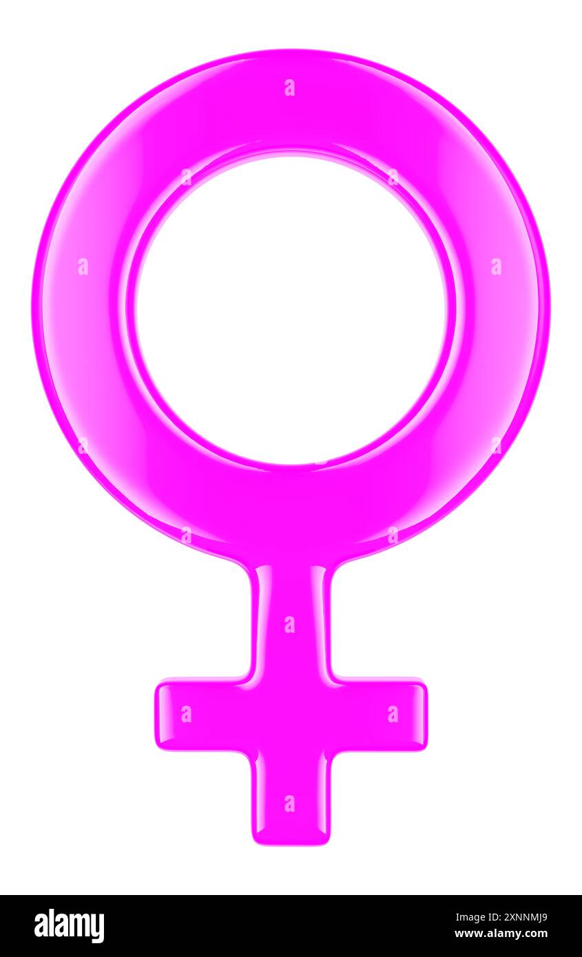Female Symbol 3d Realistic 3d Female Gender Sign Vector Illustration