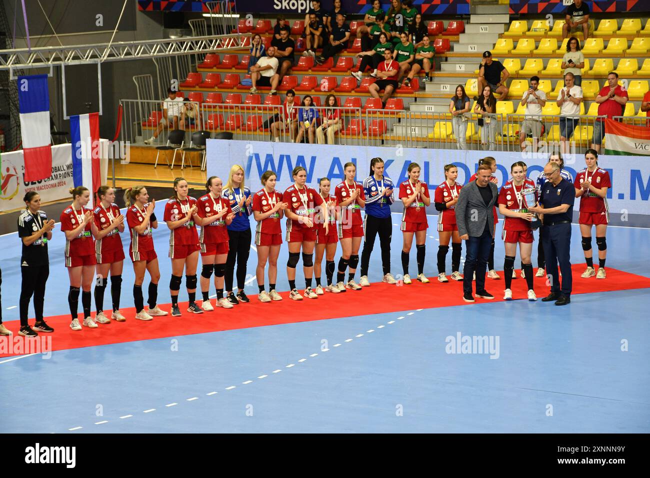 Skopje, Macedonia-7 30 2024. Final match between France and Hungary ...