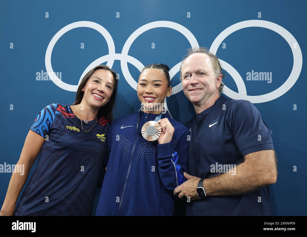Paris, France. 1st Aug, 2024. Bronze medalist Sunisa Lee of the United ...