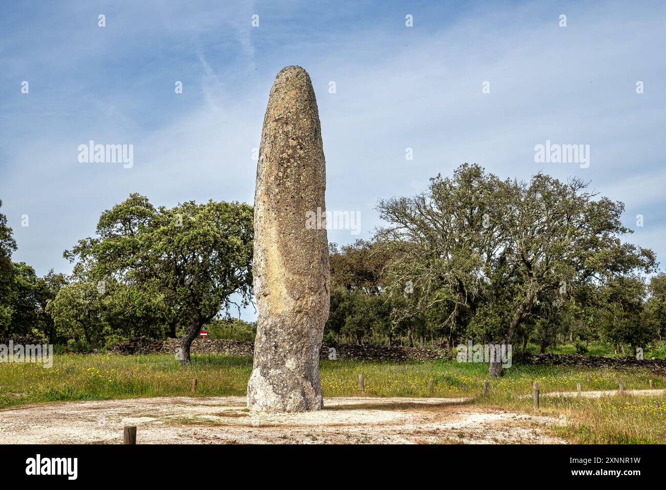 The Standing Stone, Menhir of Meada at Castelo de Vide, Portugal. The ...