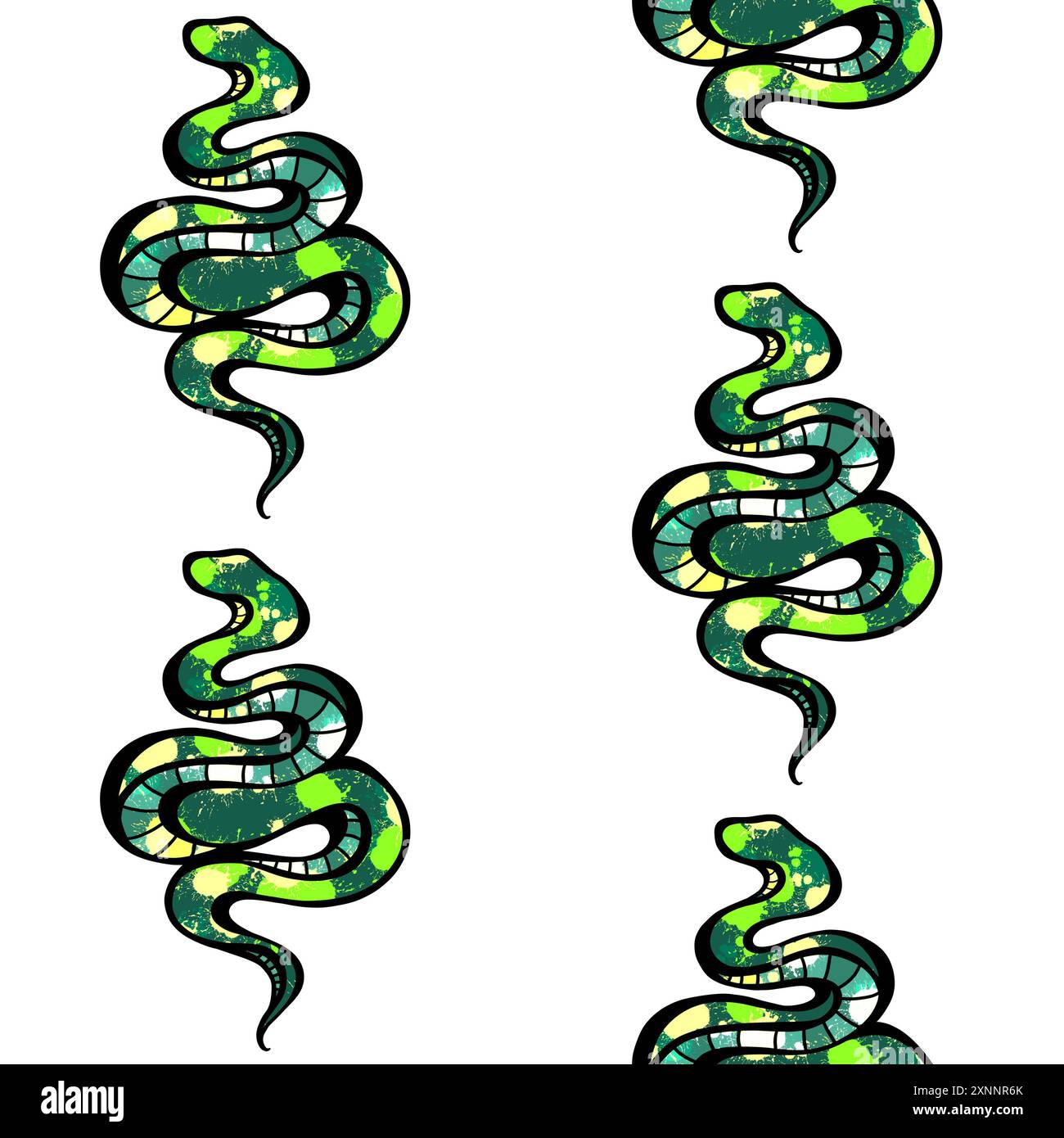 Summer cartoon animals seamless snake pattern for wrapping paper and ...