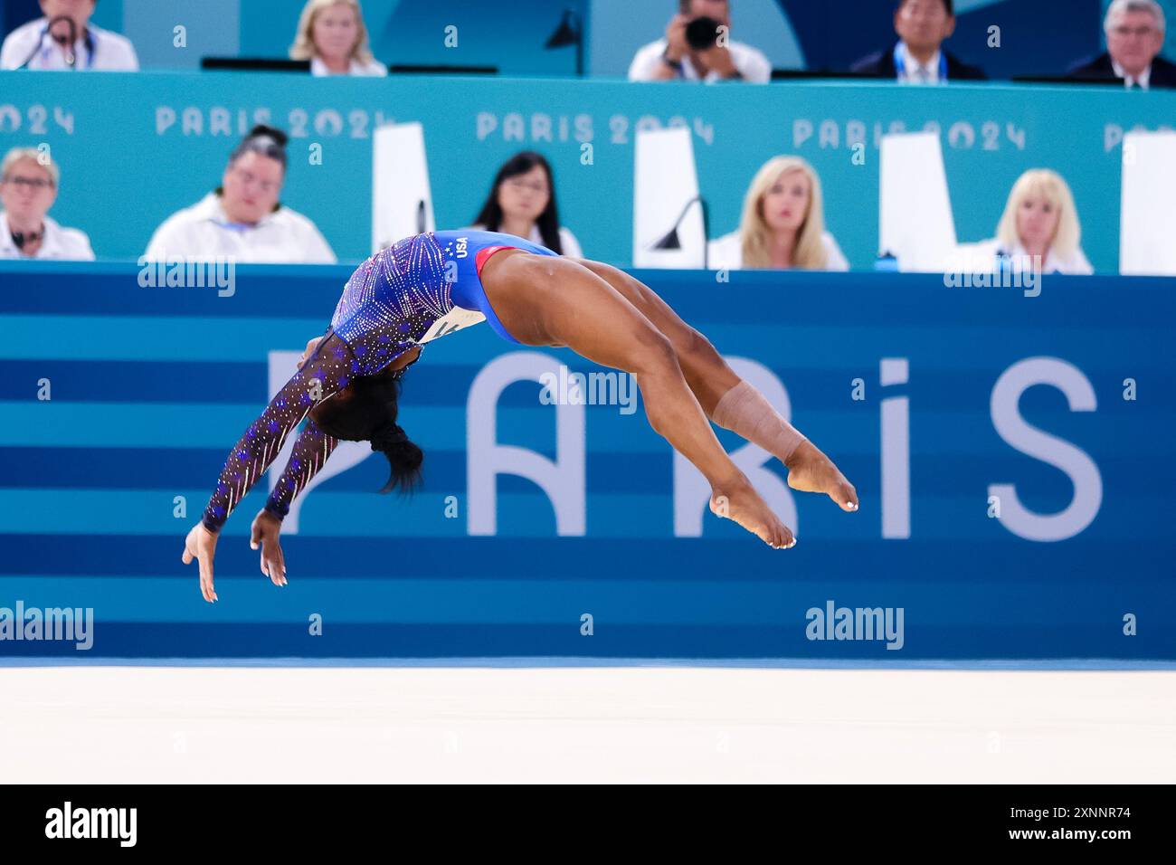 Paris, France, 1 August, 2024. Simone Biles of USA performing on the ...