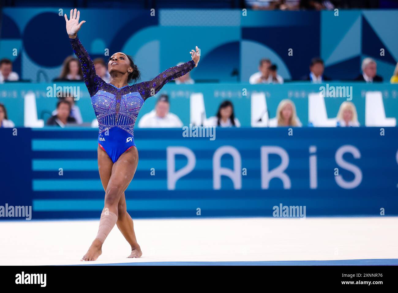 Paris, France, 1 August, 2024. Simone Biles of USA performing on the ...