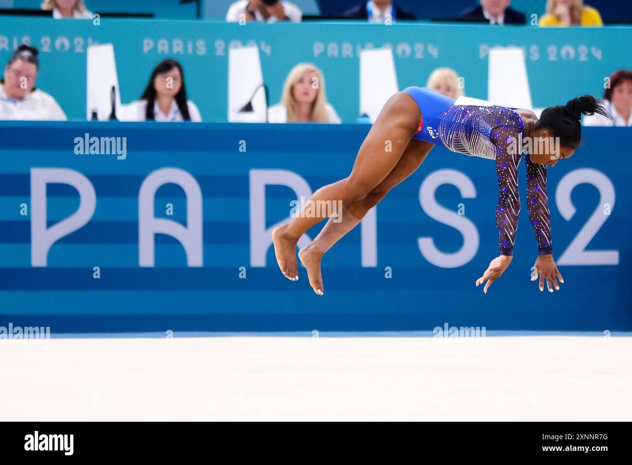 Paris, France, 1 August, 2024. Simone Biles of USA performing on the ...