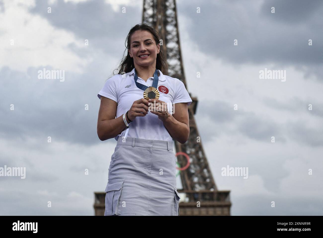 Paris, France. 01st Aug, 2024. Poland's bronze medalist at judo ...