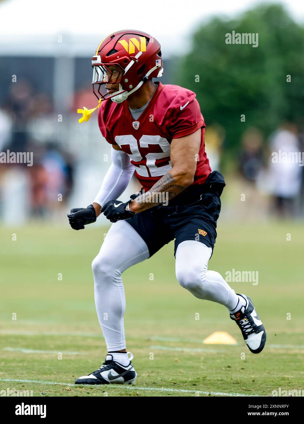 Washington Commanders safety Darrick Forrest (22) during drills at ...