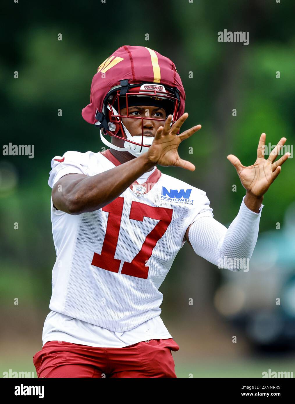 Washington Commanders wide receiver Terry McLaurin (17) during practice ...