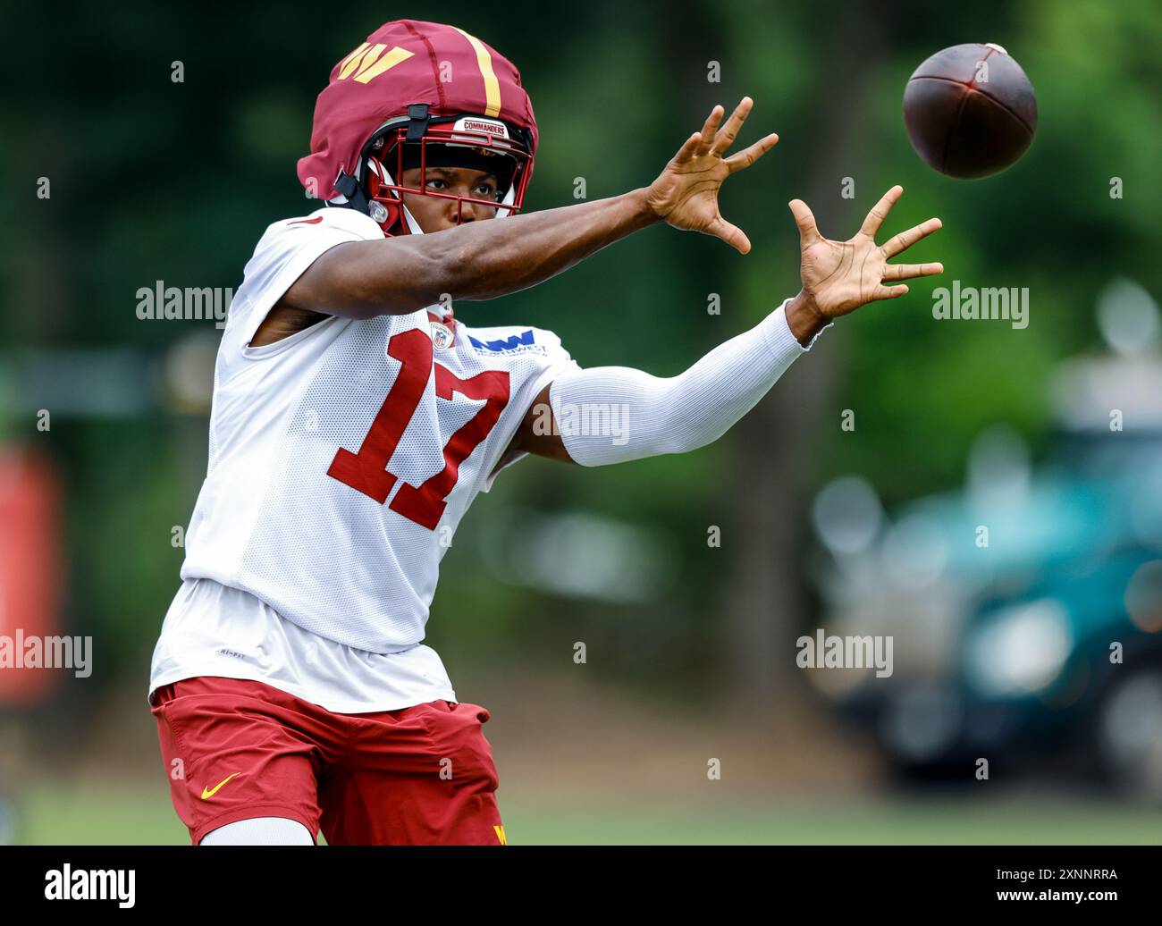 Washington Commanders wide receiver Terry McLaurin (17) during practice ...