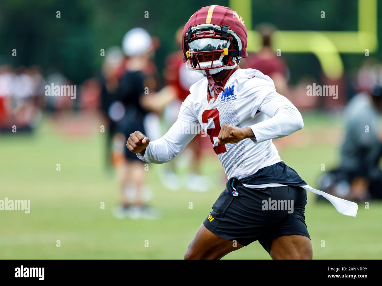 Washington Commanders wide receiver Dyami Brown (2) during practice at the OrthoVirginia ...