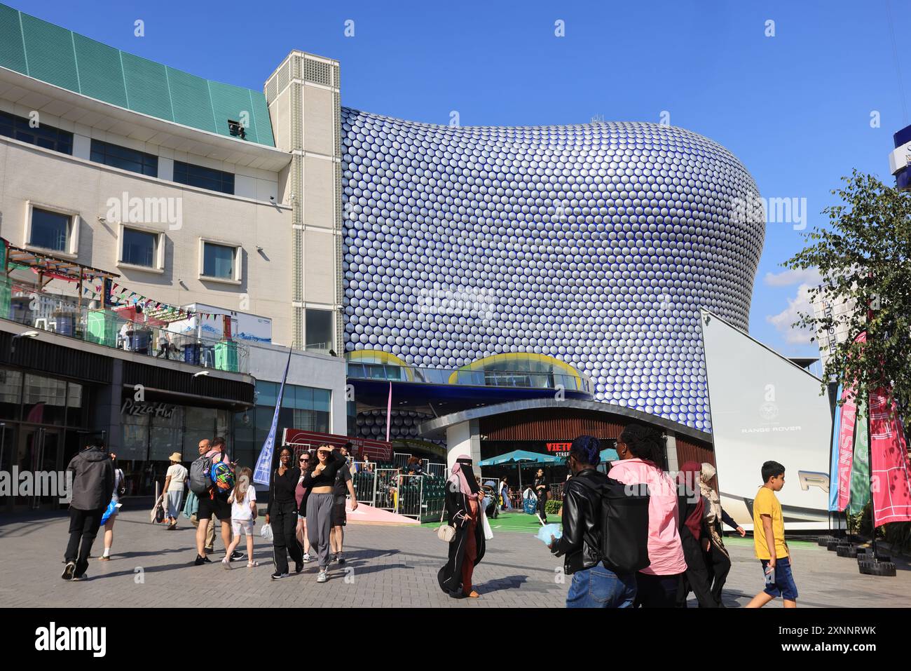 In Birmingham shopping centre with Selfridges and the sports fan zone ...