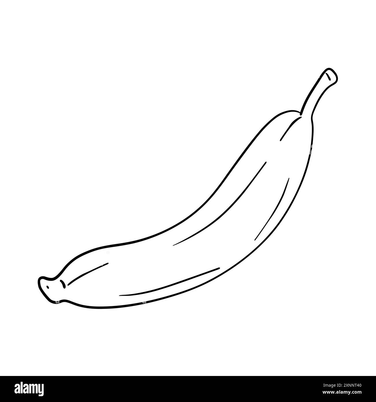 Banana in line art style. One line continuous drawing. Vector hand ...