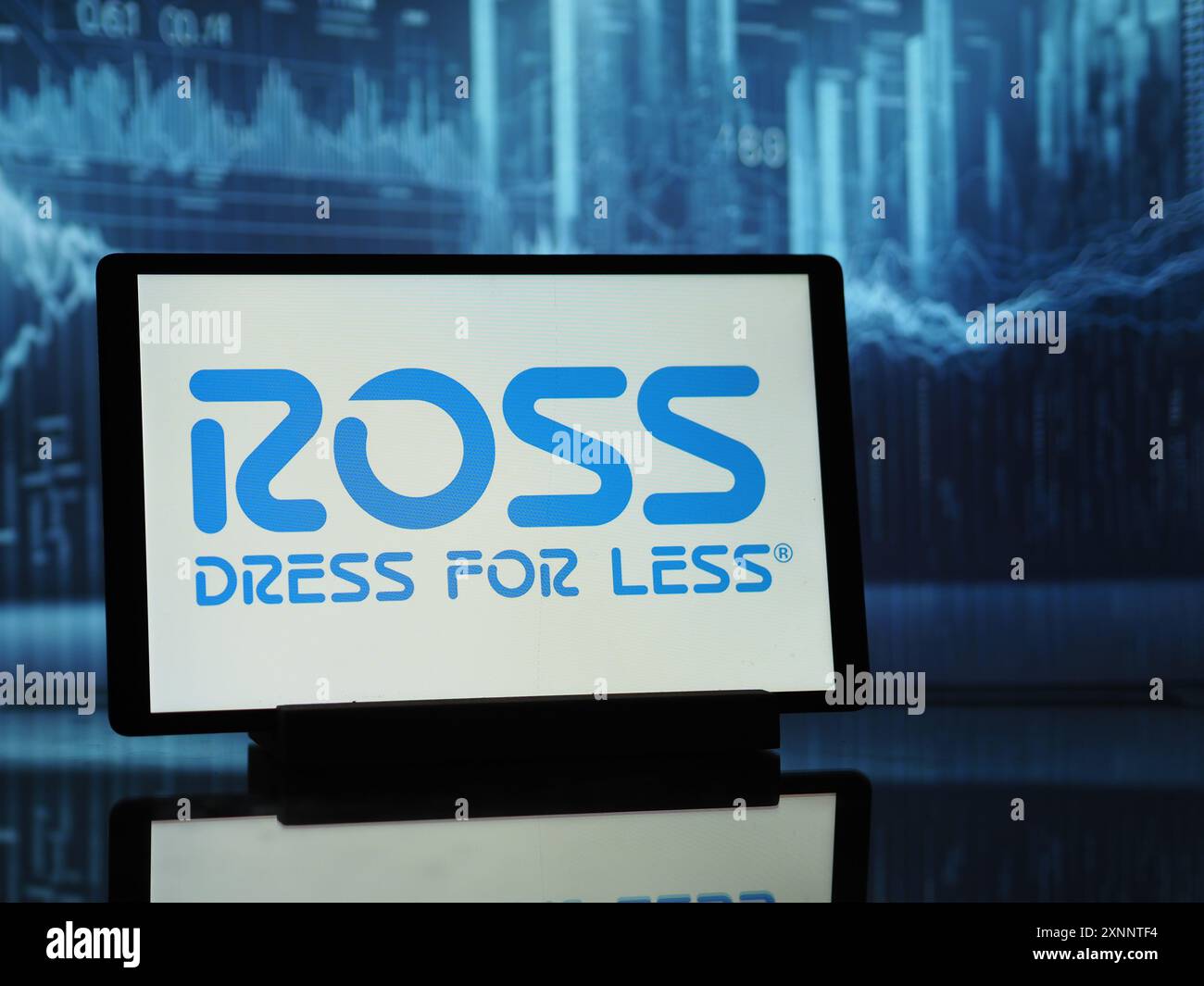 In this photo illustration, a Ross Stores, Inc logo seen displayed on a ...