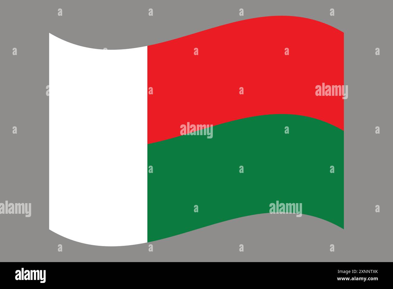 Flag of Madagascar. National symbol in official colors. Template icon ...