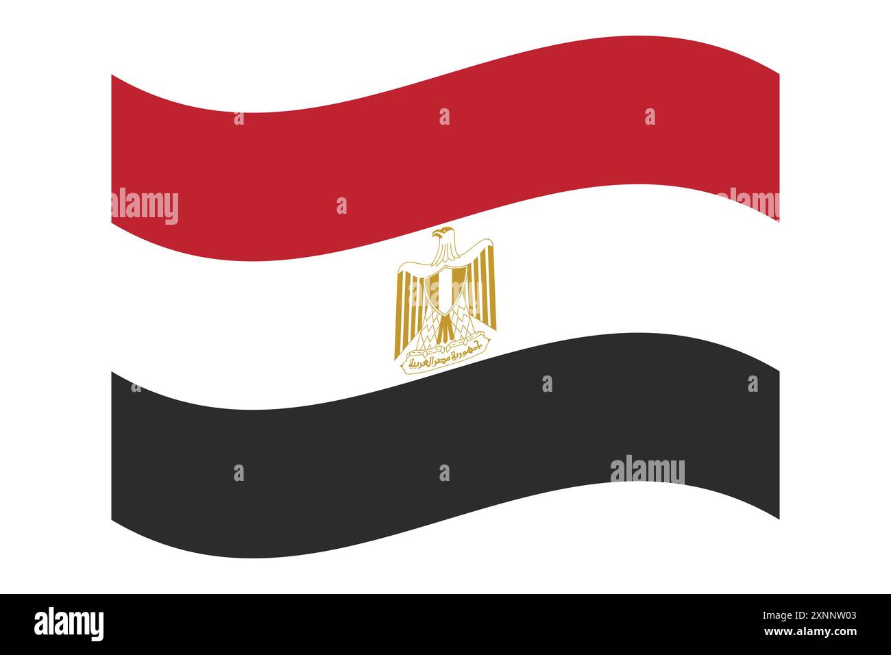 Flag of Egypt. Egyptian national symbol in official colors. Template ...