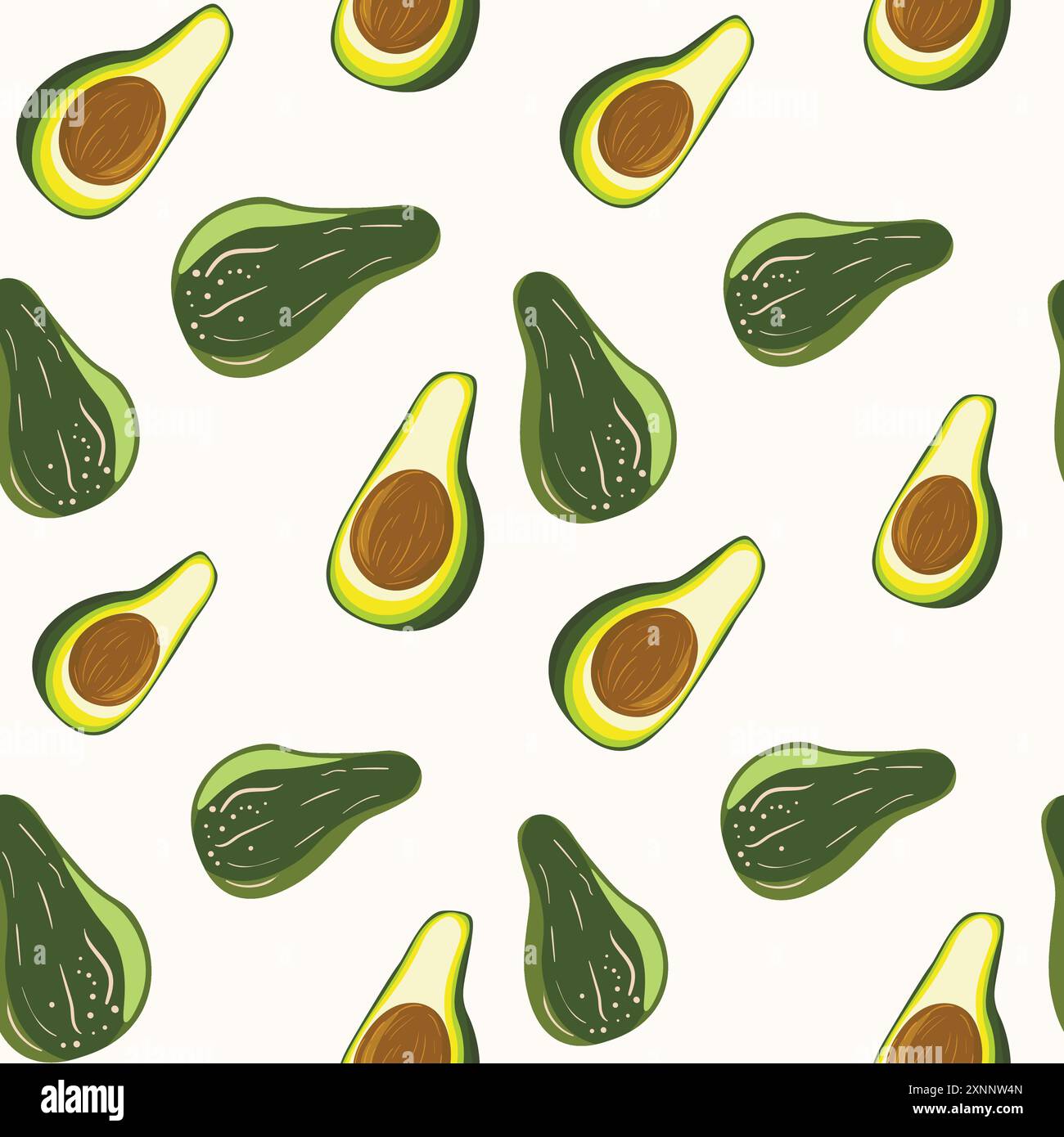 Cute avocado isolated on white background. Avocados with leaves and ...