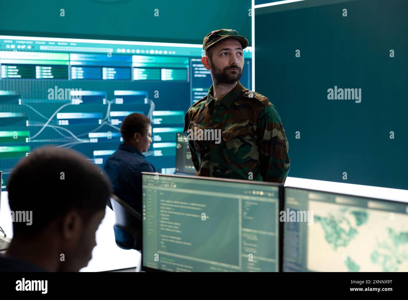 Military IT experts conducting surveillance and espionage activities ...