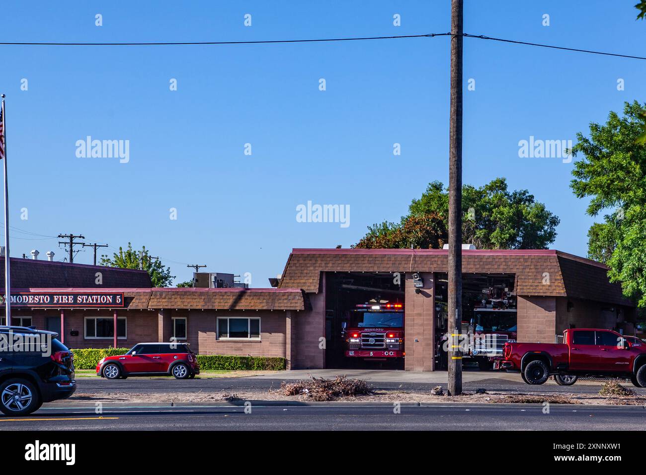 Modesto California USA Fire Station No. 5 on Standiford Ave with fire ...