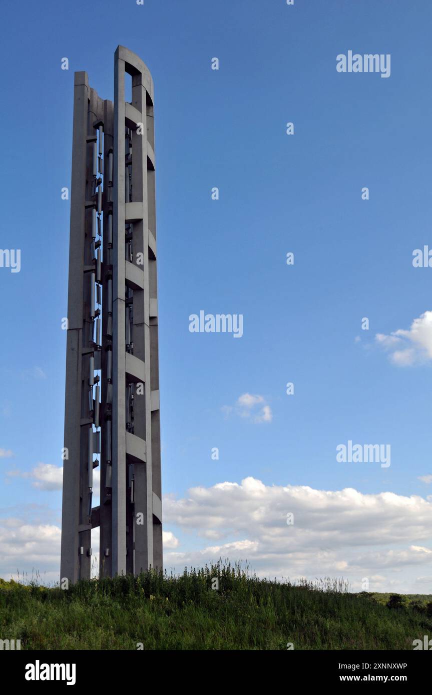 The Tower of Voices at the Flight 93 National Memorial in Pennsylvania ...