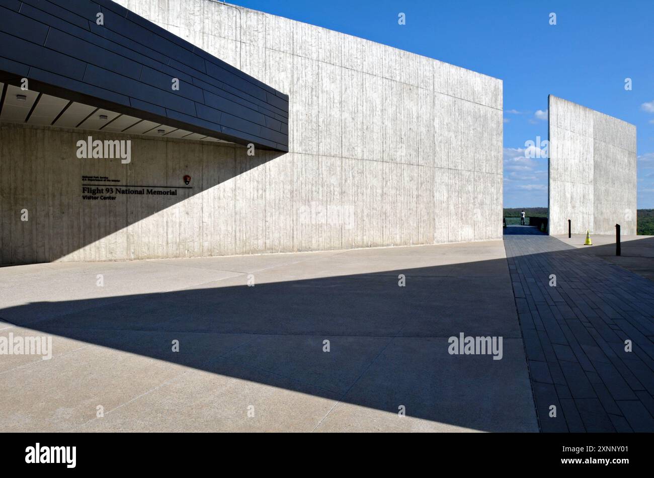 Flight 93's flight path is marked by the gap in the wall outside the ...