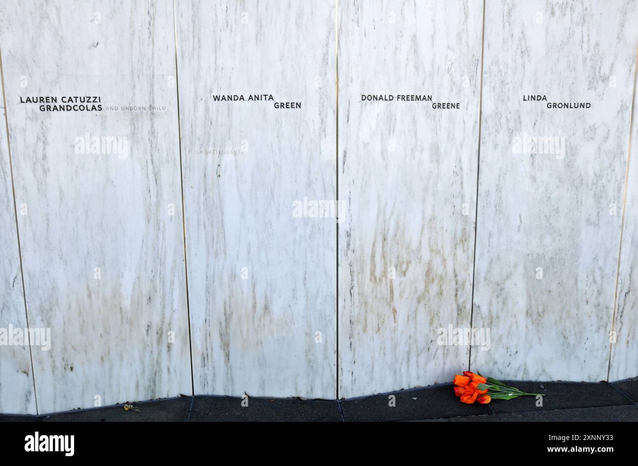 Passengers and crew members who died on Sept. 11, 2001 are honoured on ...
