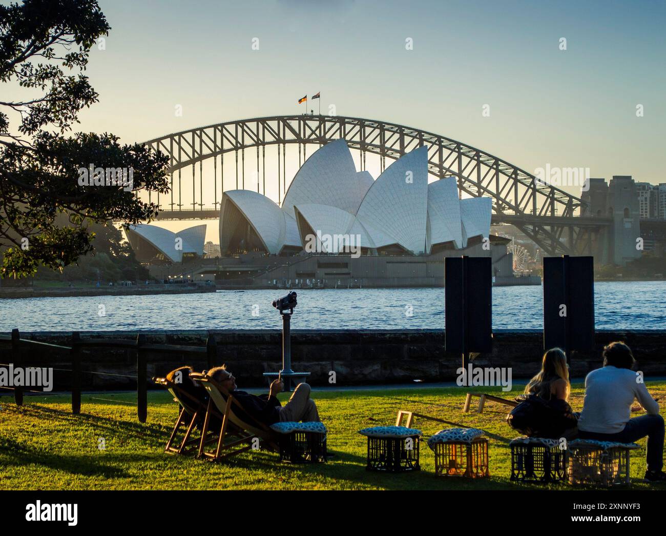Sydney, Australia, July 26, 2023. Waterfront view of Sydney Opera House ...