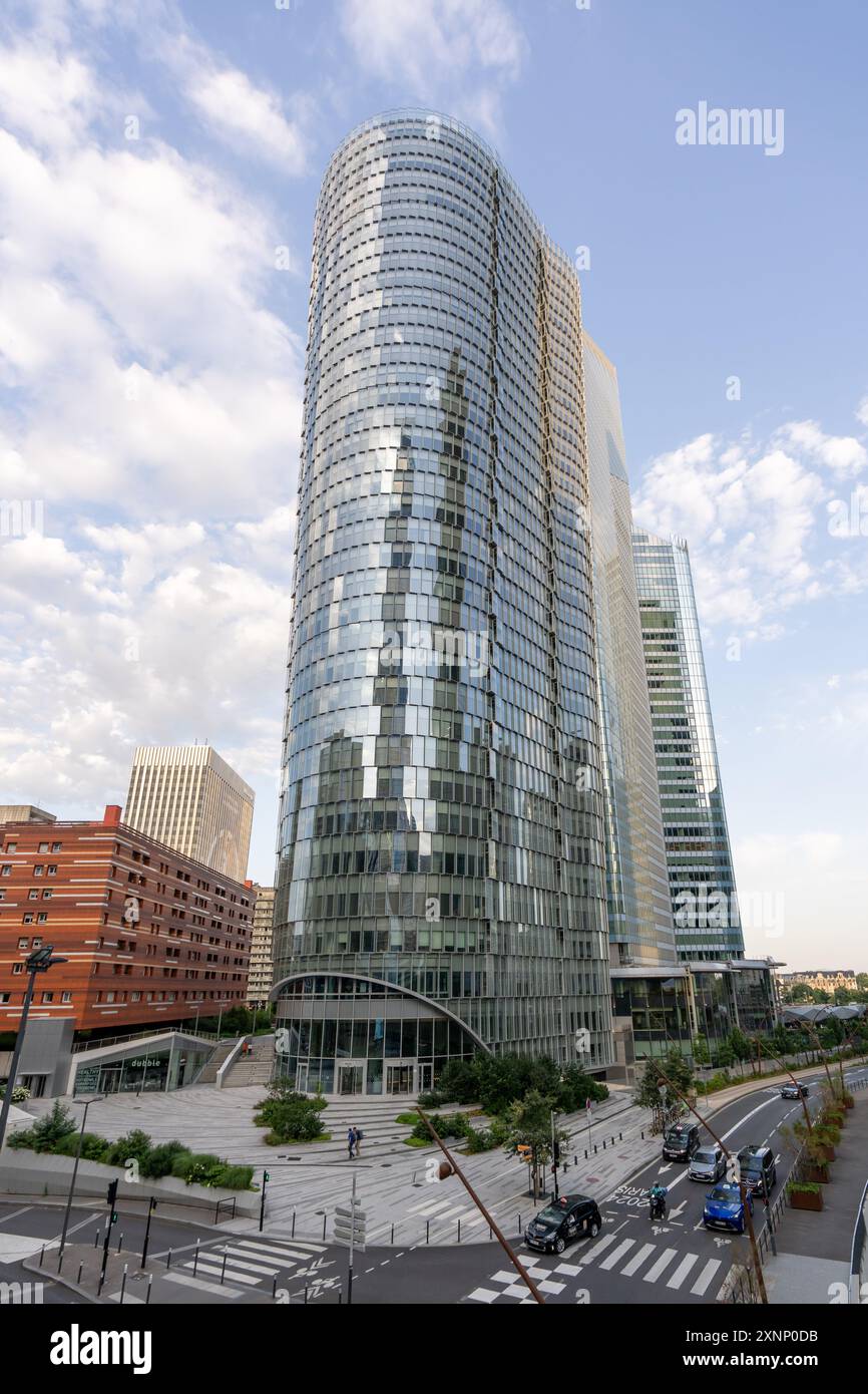Paris, France - July 29, 2024: Majestic Tour Alto Skyscraper with Glass ...
