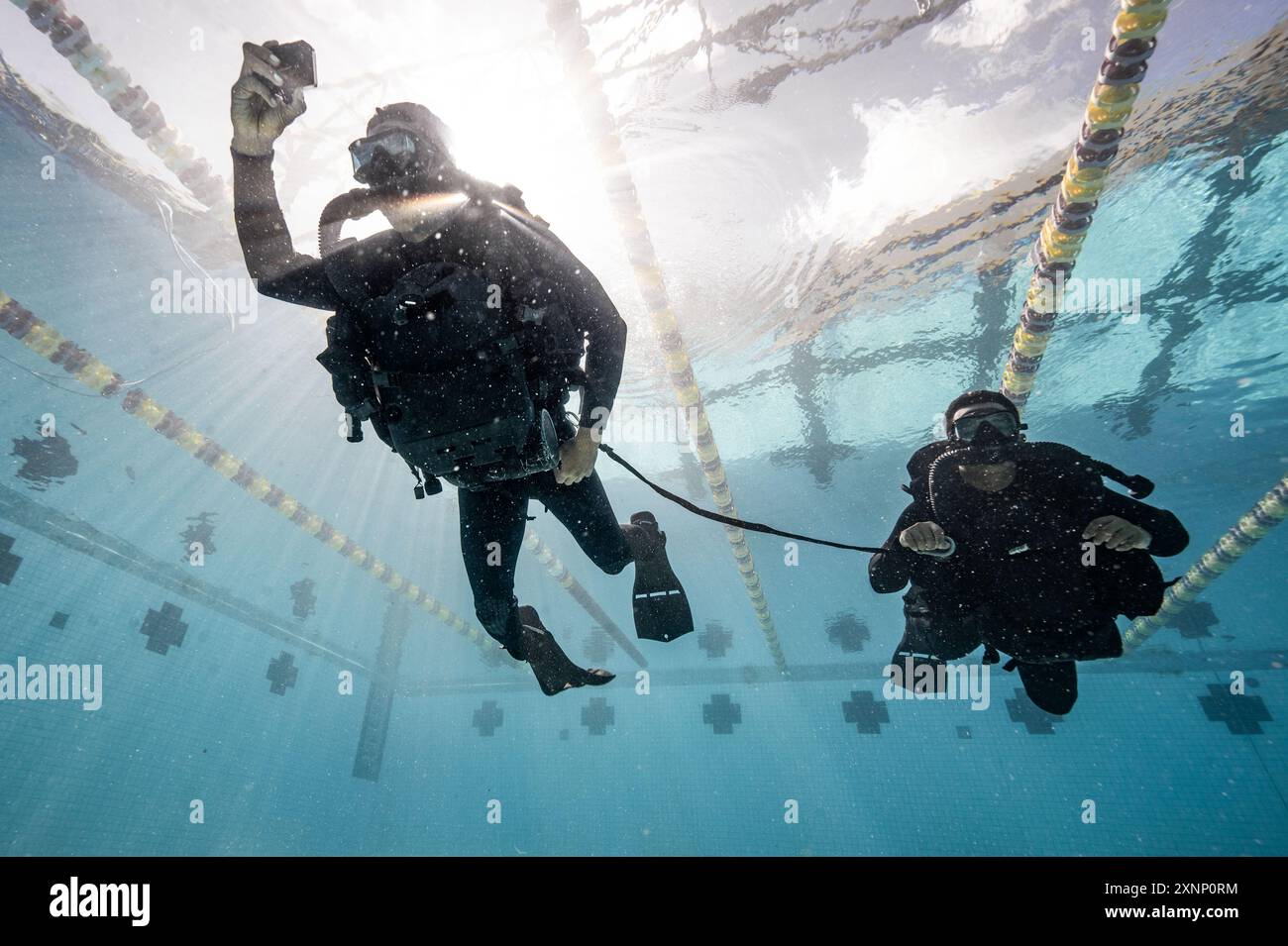 Indian Marine Commando Force (MARCOS) operators conduct dive training ...