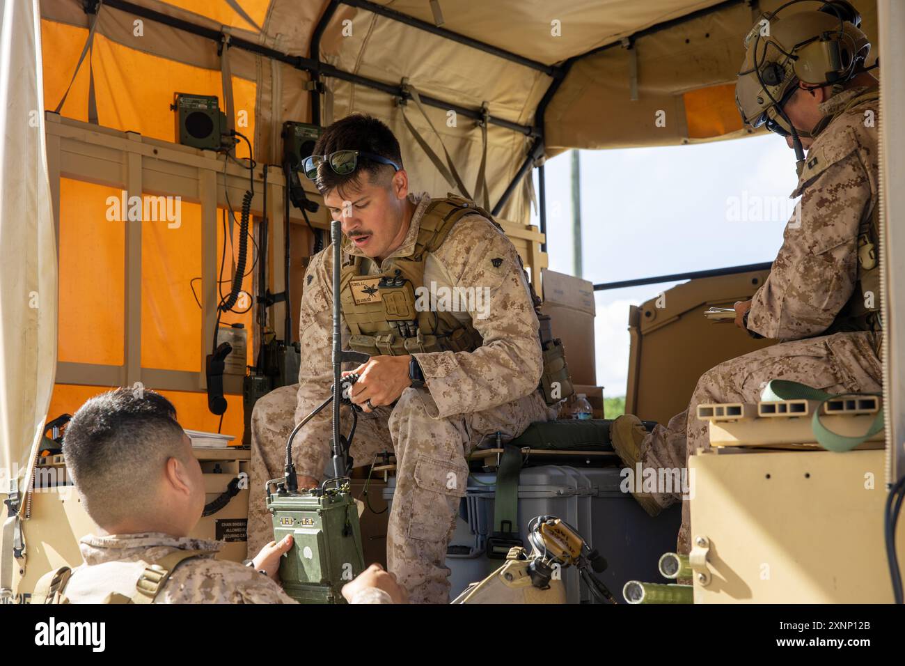 U.S. Marines with 2nd Air Naval Gunfire Liaison Company, II Marine ...