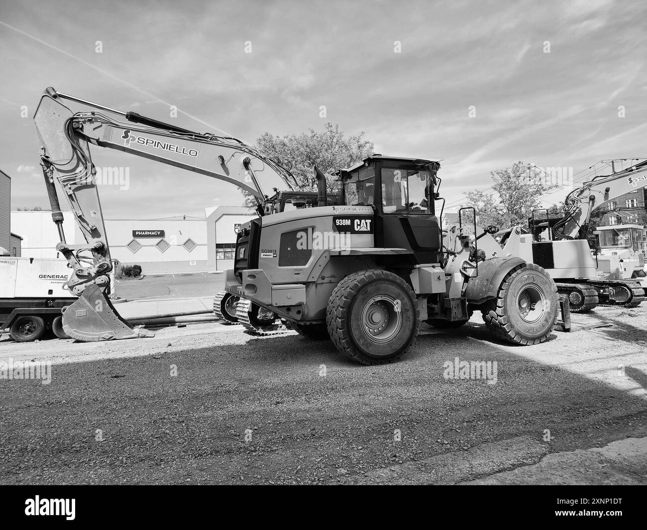New York City, USA - May 07, 2023: caterpillar cat excavator or digger ...