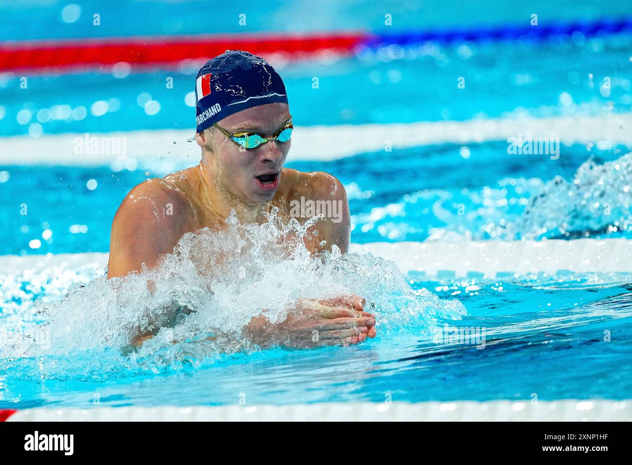 Leon Marchand of France competes during Men's 200m Individual Medley ...
