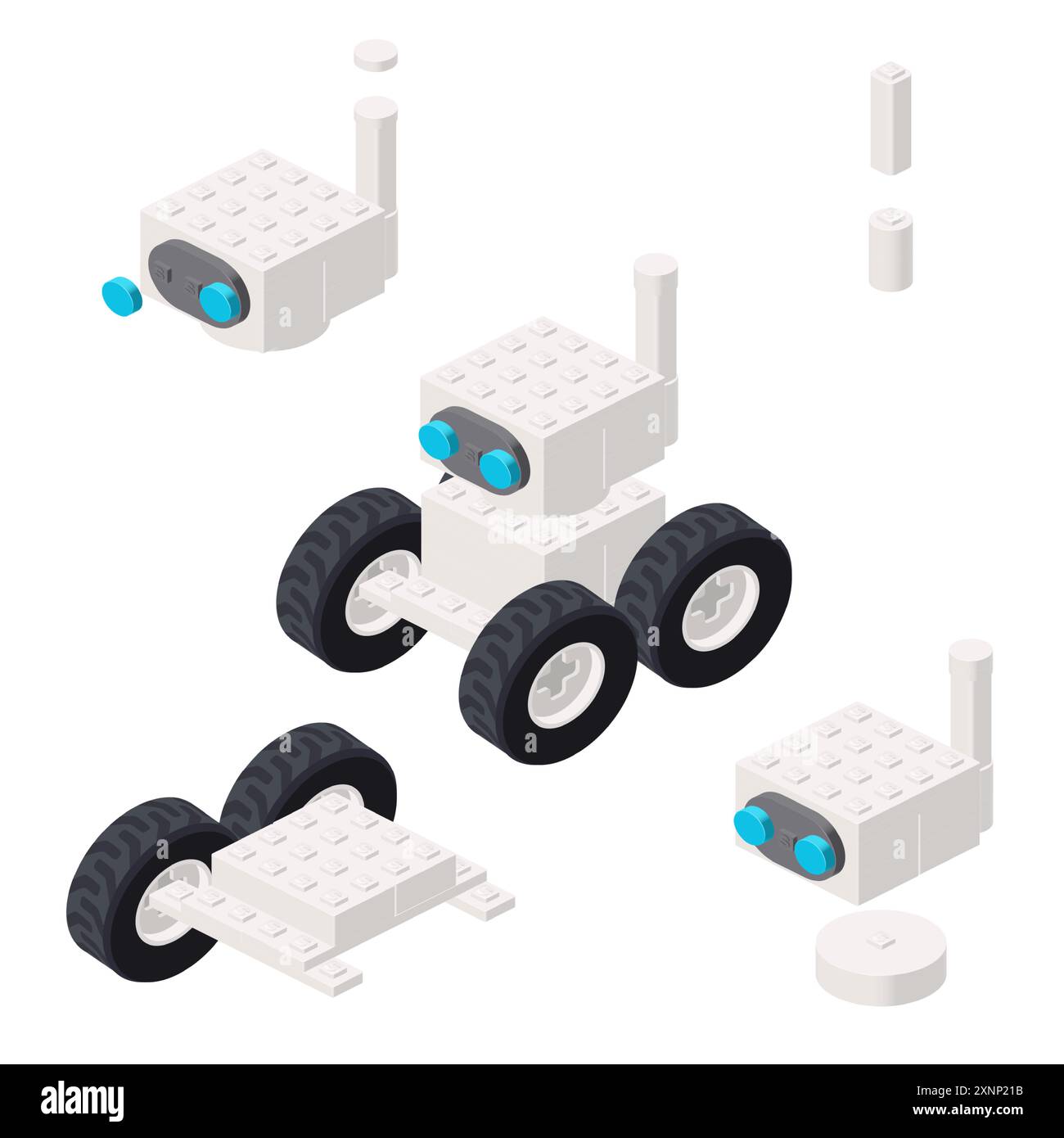 Illustration robot kids in Cut Out Stock Images & Pictures - Alamy