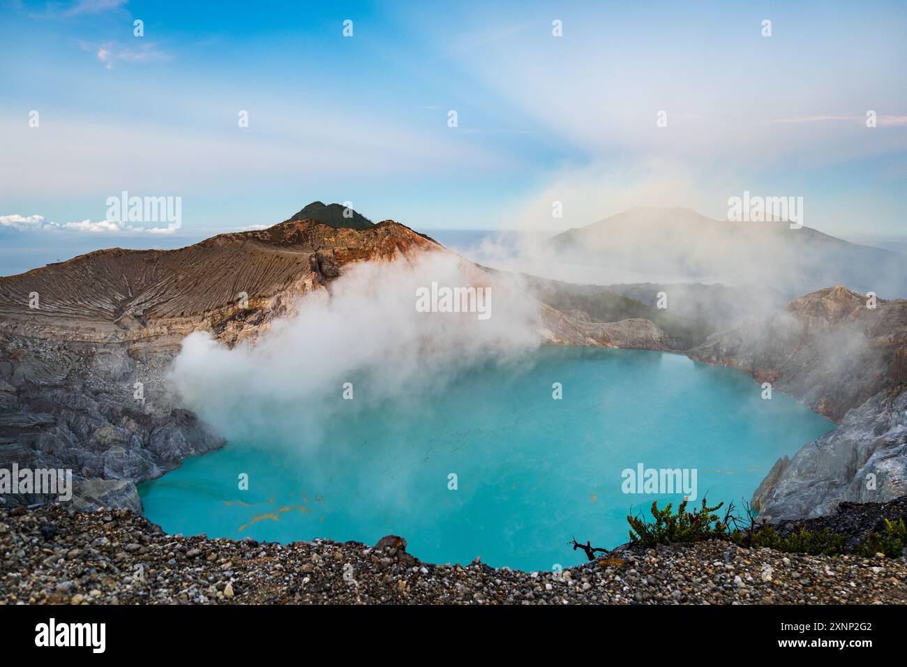 Mount Ijen, a volcano and sulphur mine located near Banyuwangi in East ...