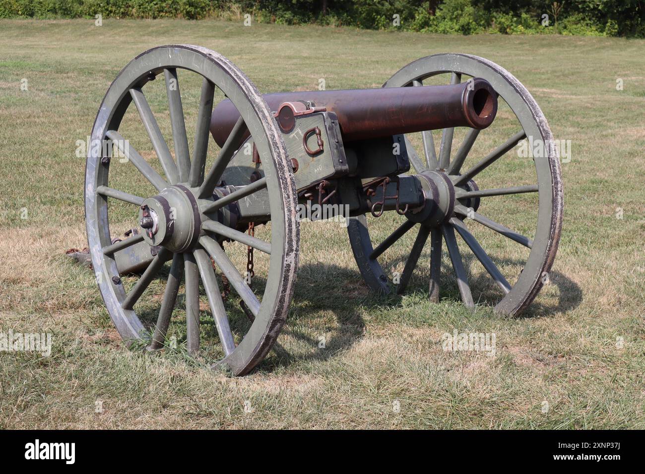Cannon on a field in a City Park in Virginia, Civil War Era, City Park ...
