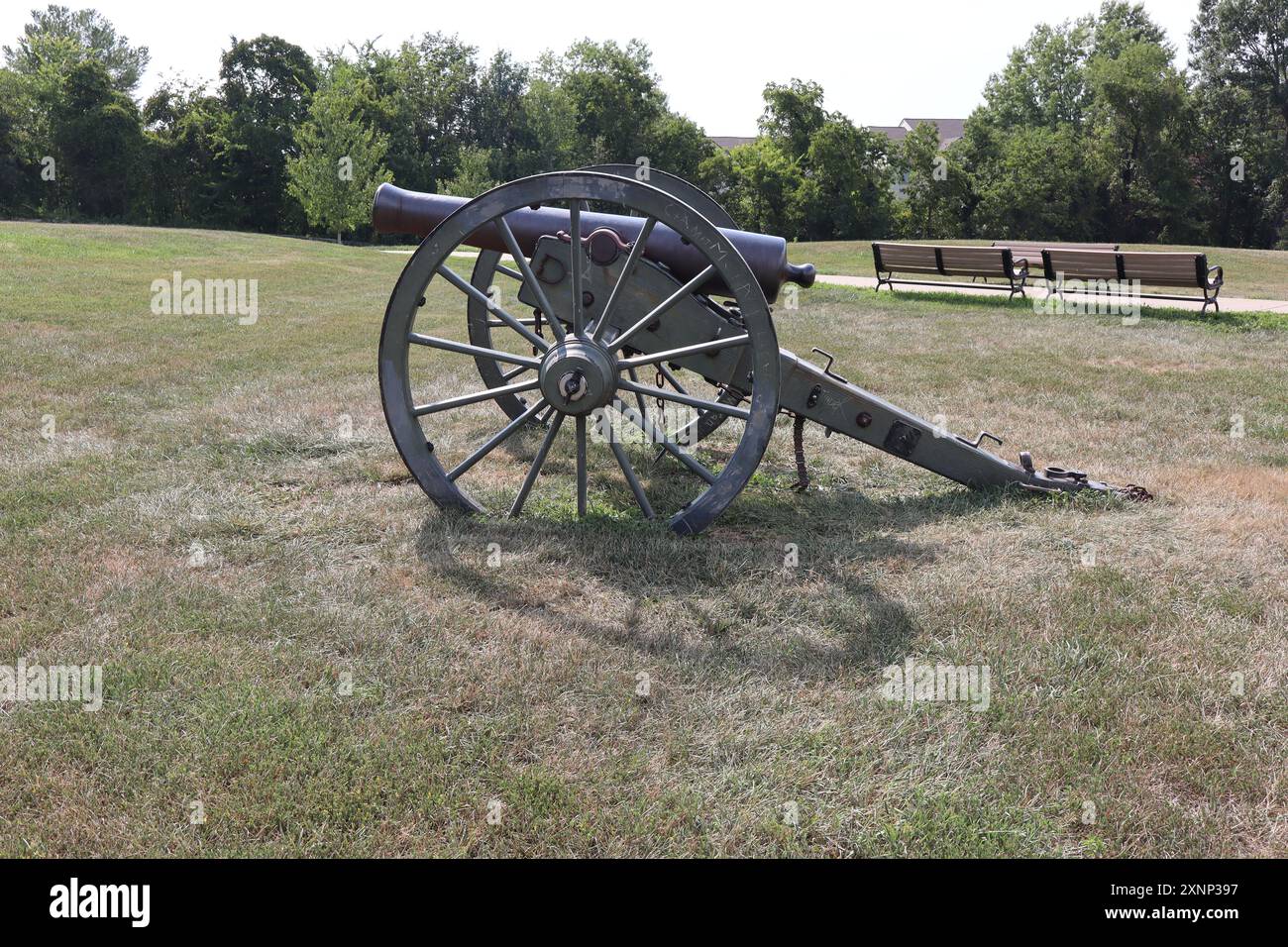 Cannon on a field in a City Park in Virginia, Civil War Era, City Park ...