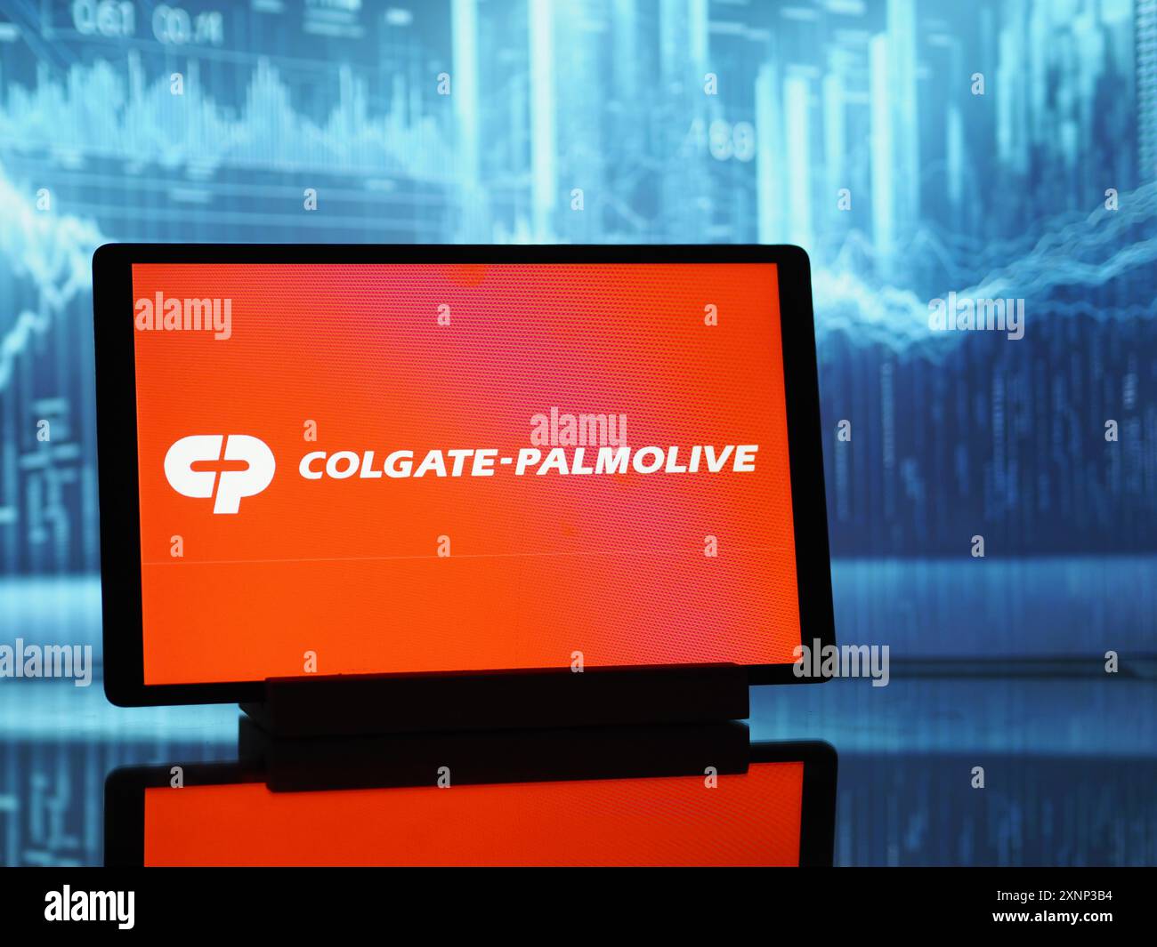 In this photo illustration, Colgate-Palmolive Company logo seen ...