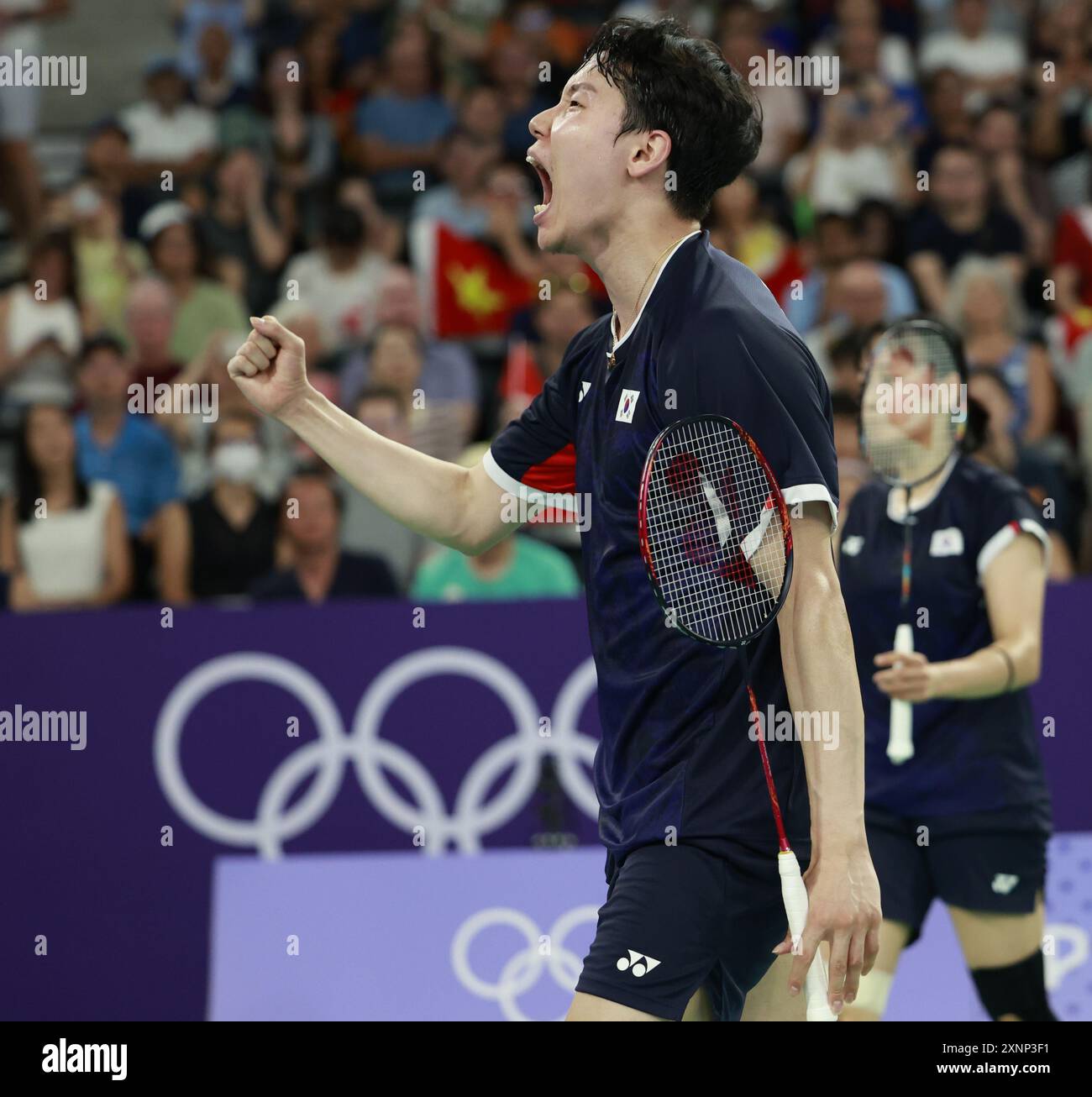 Paris, France. 1st Aug, 2024. Seo Seung Jae (front)/Chae Yu Jung of ...