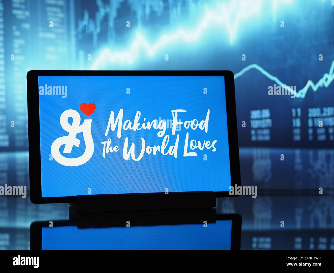 In this photo illustration, General Mills, Inc. logo seen displayed on ...