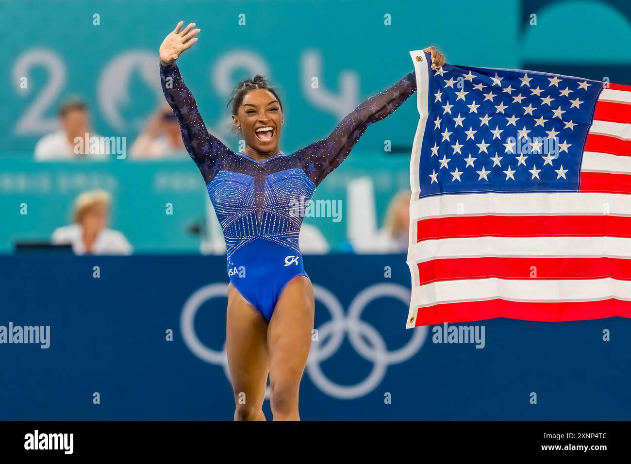 Paris, Ile de France, France. 1st Aug, 2024. SIMONE BILES (USA) of the ...