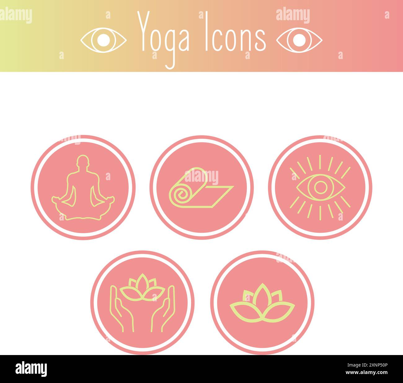 Set of Yoga Icons Vector Stock Vector Image & Art - Alamy