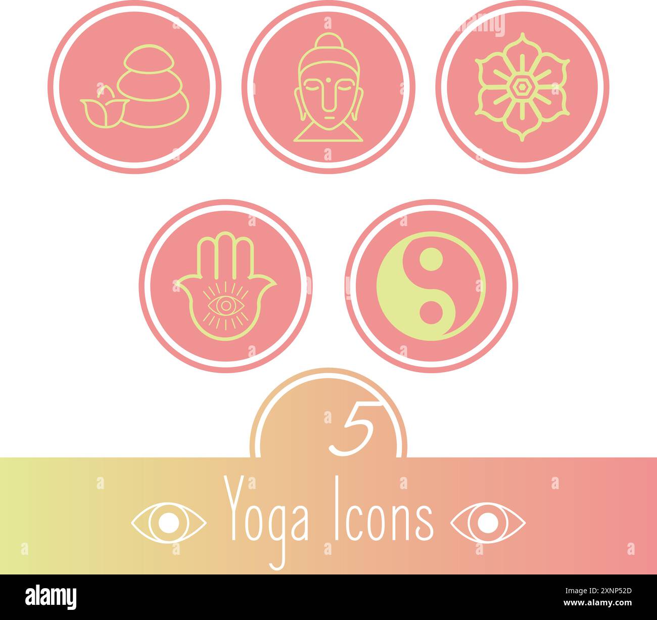 Set of Yoga Icons Vector Stock Vector Image & Art - Alamy