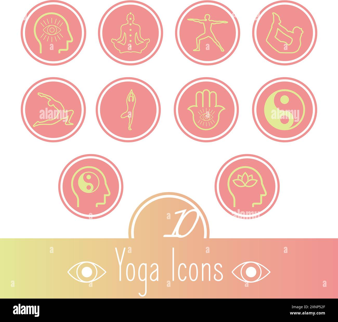 Set of Yoga Icons Vector Stock Vector Image & Art - Alamy