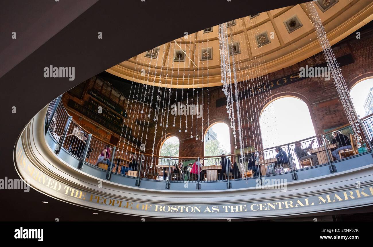 Boston, Massachusetts, USA - October 22, 2021: Upward view of Quincy ...
